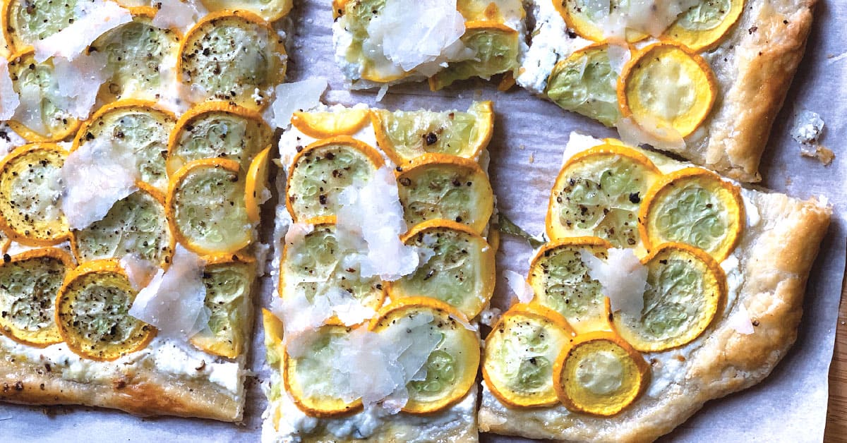 The Greek Foodie - Easy Breezy Yellow Squash Tart