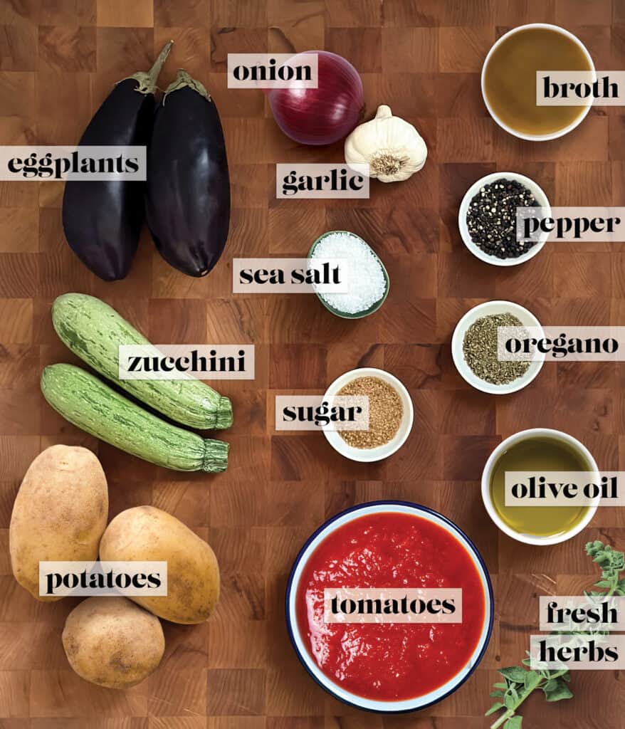 Briam-Greek Roasted Vegetables - The Greek Foodie