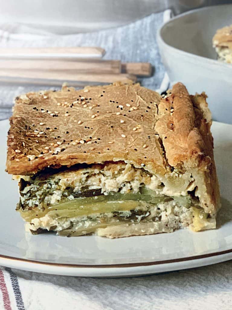 Boureki - Potato & Zucchini Savory Pie - The Greek Foodie