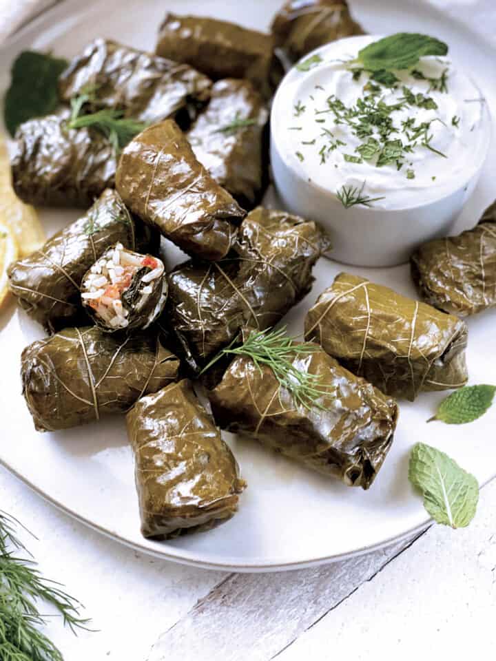 Dolmadakia - Stuffed Grape Leaves - The Greek Foodie