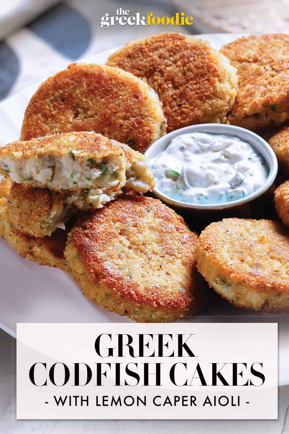 Greek Codfish Cakes With Lemon Caper Aioli - The Greek Foodie