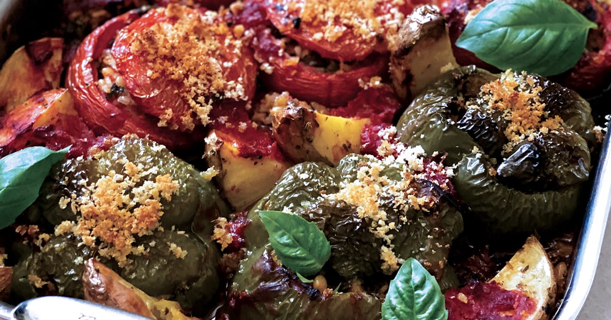 Gemista - Greek Stuffed Tomatoes & Peppers - The Greek Foodie