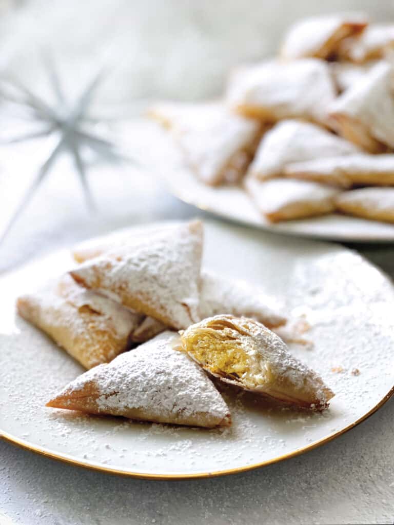 Almond Pastry Triangles - Trigona - The Greek Foodie