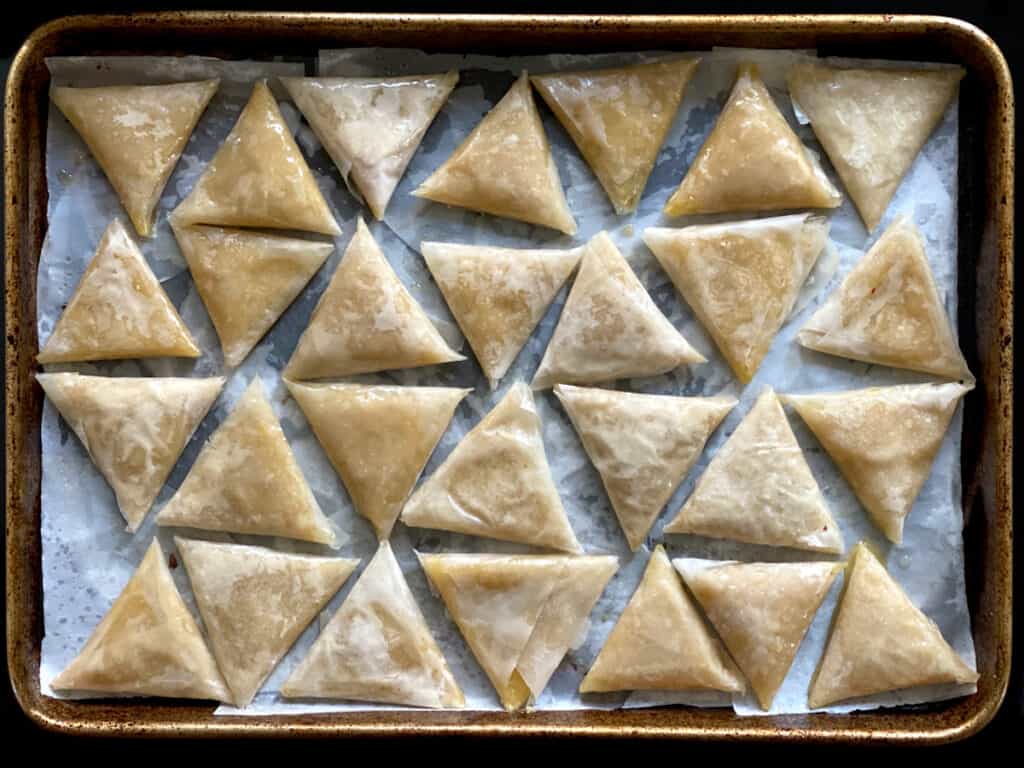 Almond Pastry Triangles - Trigona - The Greek Foodie