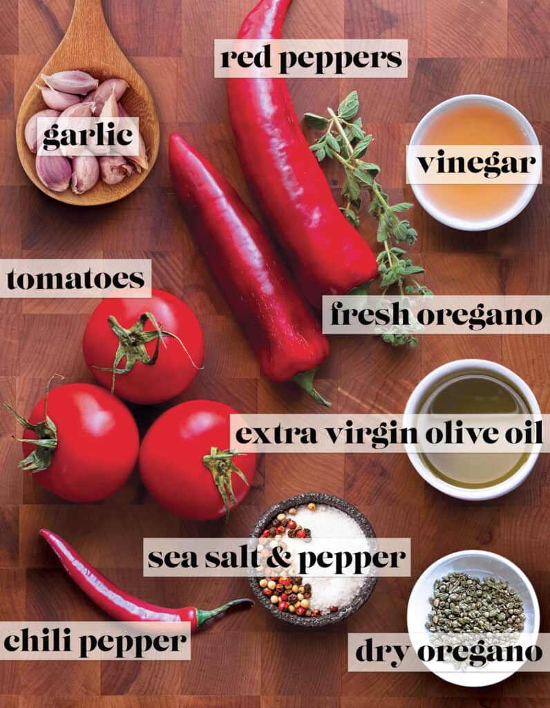 Spicy Red Pepper Tomato Relish - The Greek Foodie