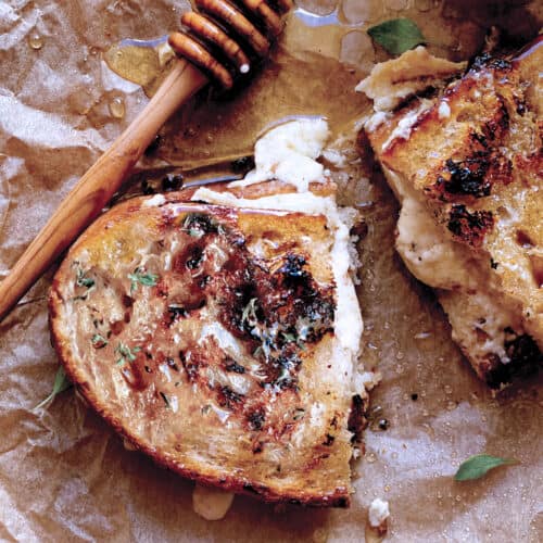 Feta Grilled Cheese With Thyme Honey - The Greek Foodie