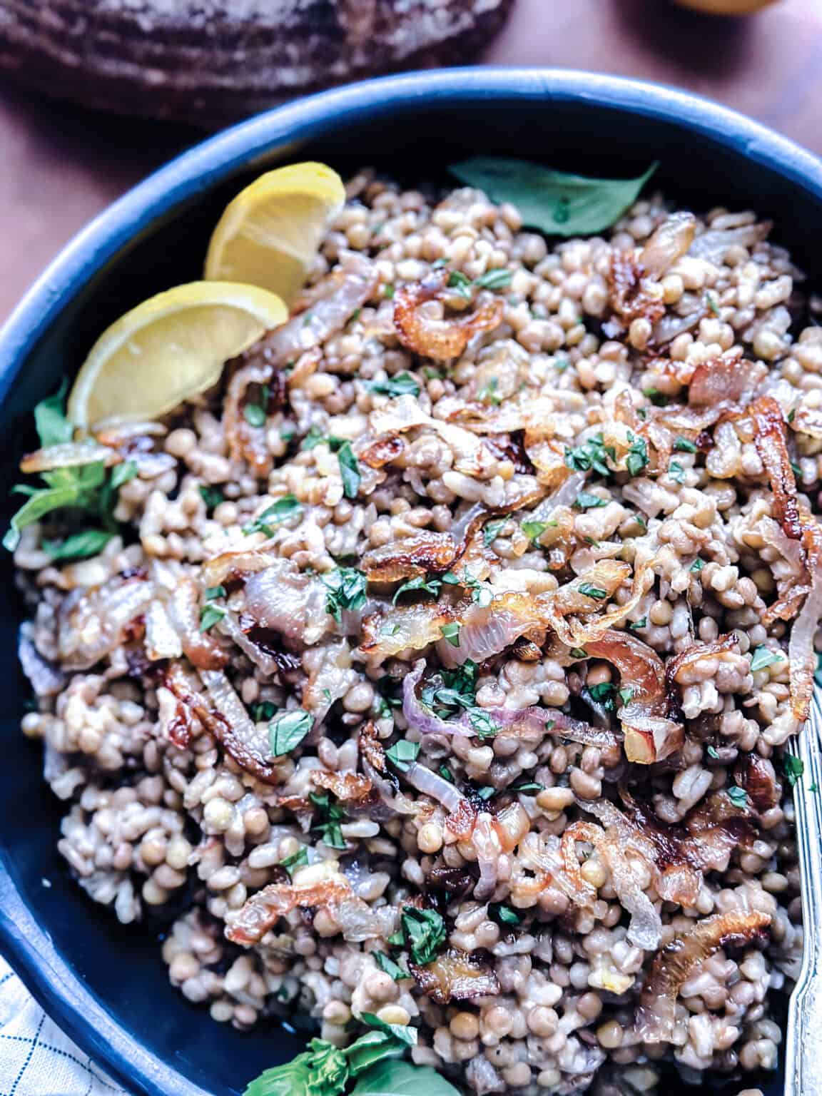 Lentils With Rice-Fakorizo - The Greek Foodie