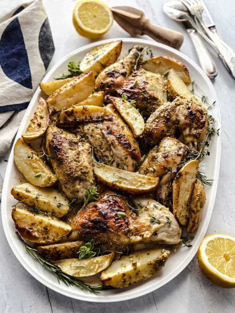 Classic Greek Lemon Chicken And Potatoes - The Greek Foodie