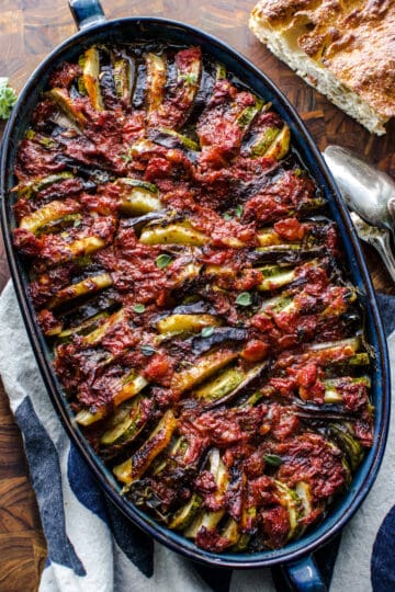 Briam-Greek Roasted Vegetables - The Greek Foodie
