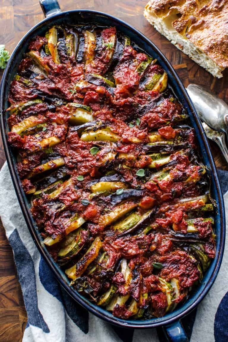 Briam-Greek Roasted Vegetables - The Greek Foodie