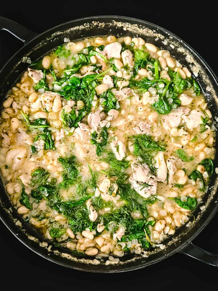 Lemony Greek Chicken Stew with Beans - The Greek Foodie