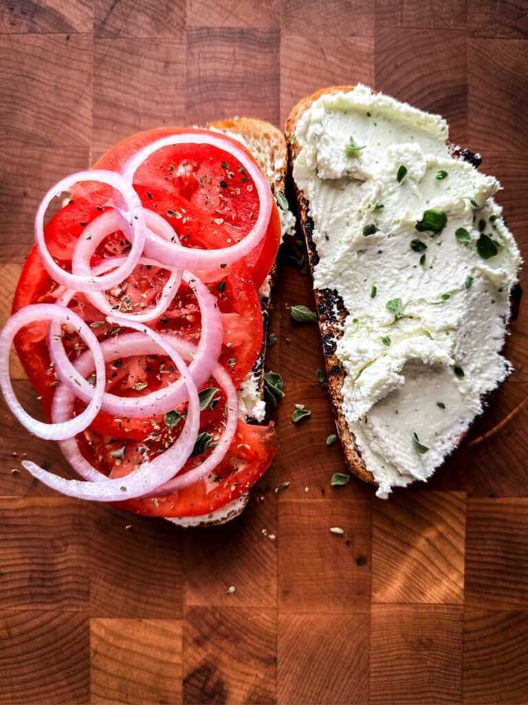 Greek Tomato Sandwich With Feta - The Greek Foodie