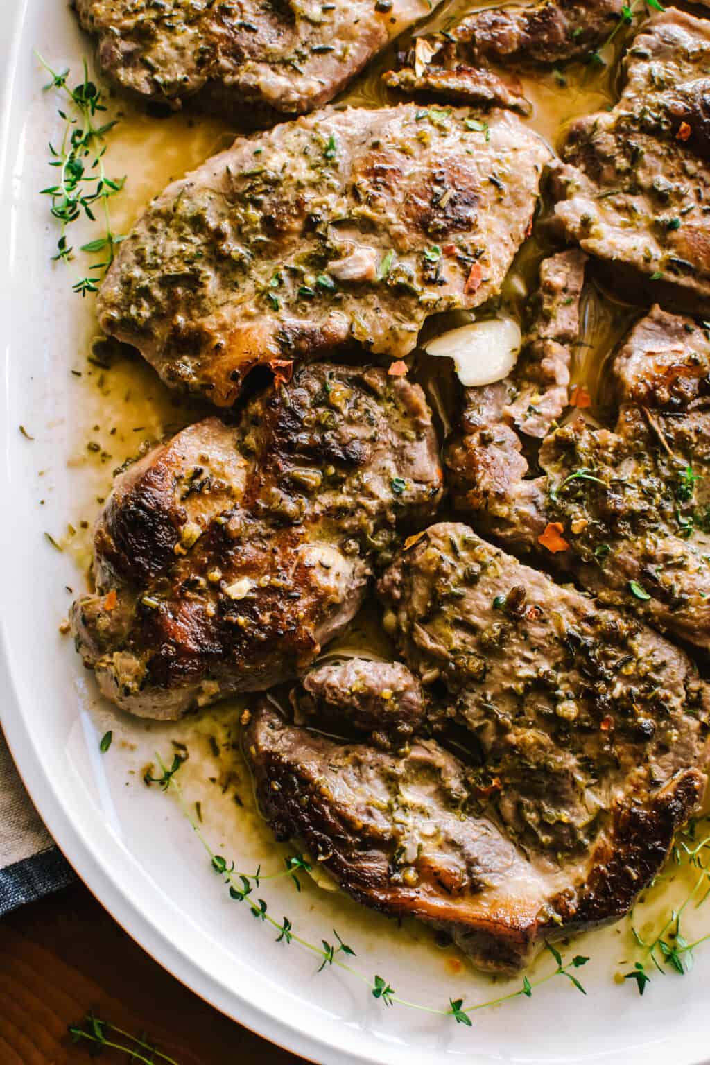 Greek Pork Steaks - The Greek Foodie