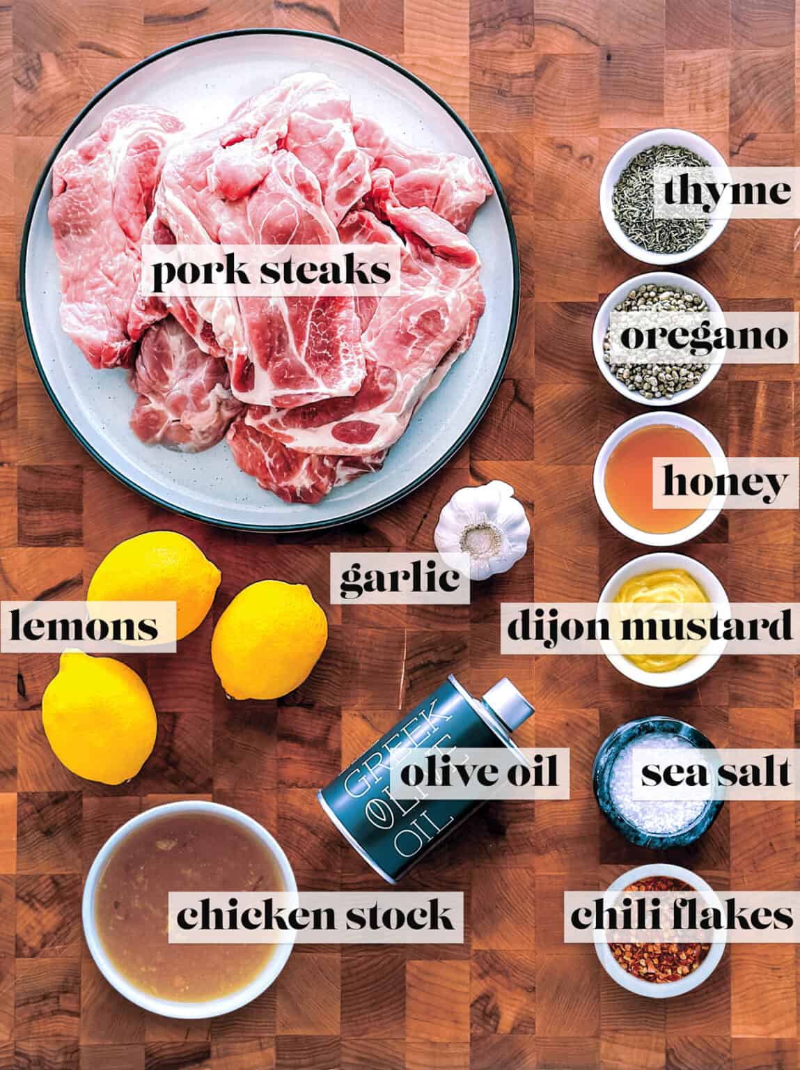 Greek Pork Steaks - The Greek Foodie