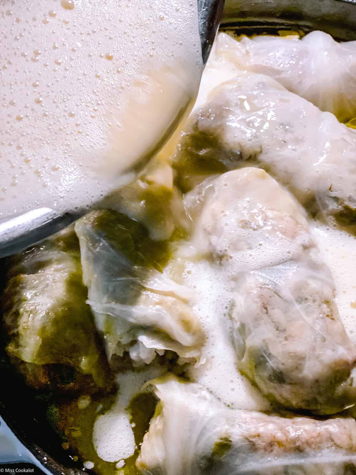 Greek Stuffed Cabbage Rolls - Lahanodolmades Avgolemono - The Greek Foodie