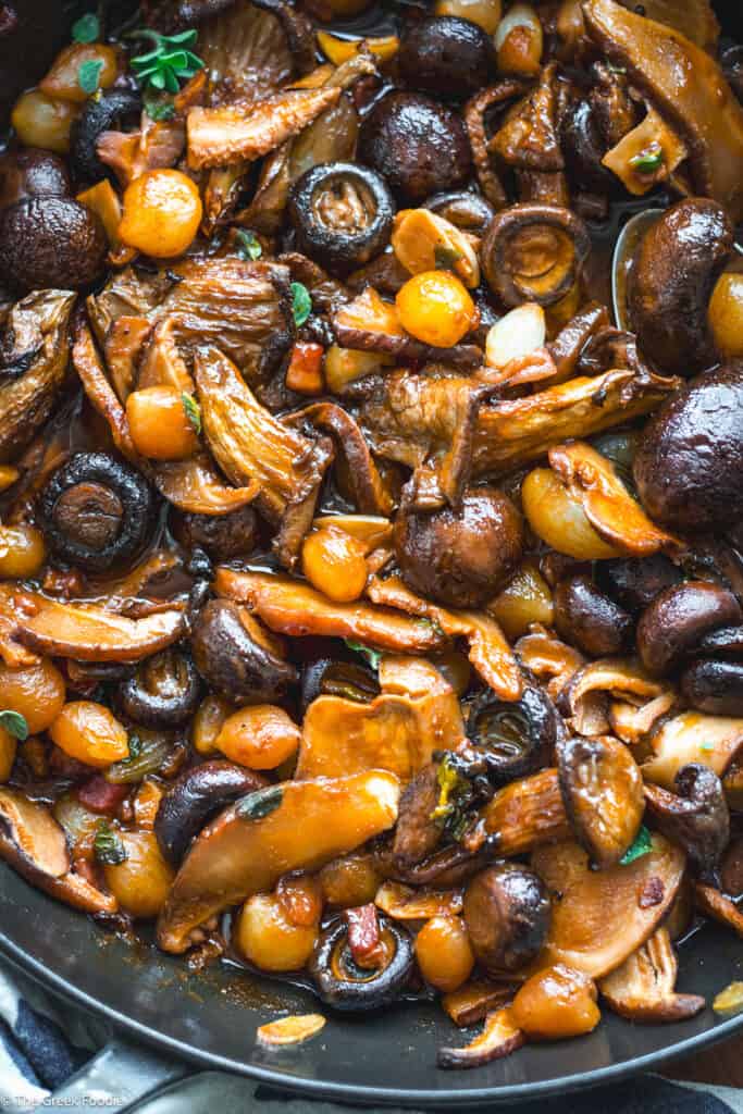 Mushroom Stew-Manitaria Stifado - The Greek Foodie