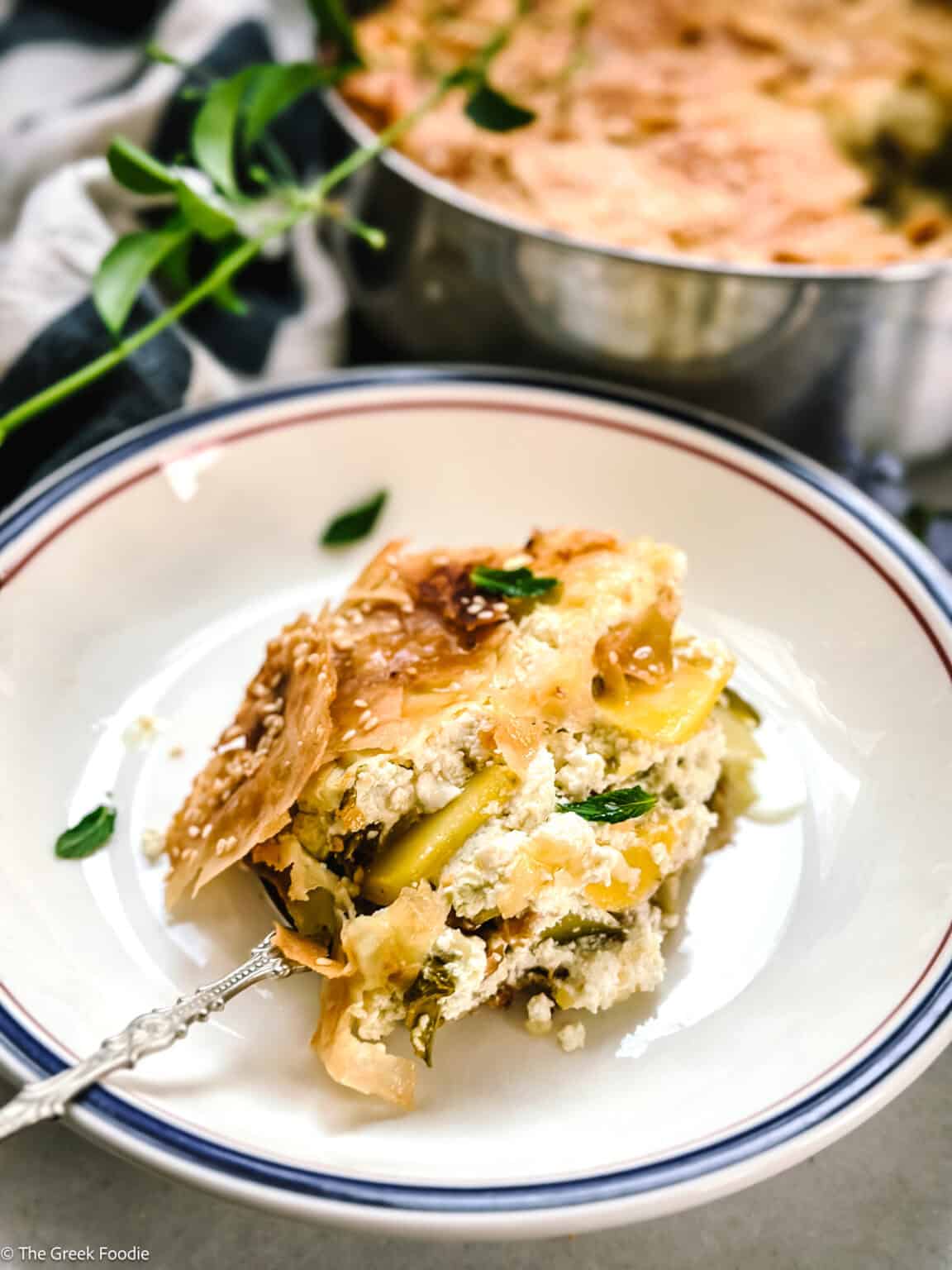 Boureki - Potato & Zucchini Pie - The Greek Foodie