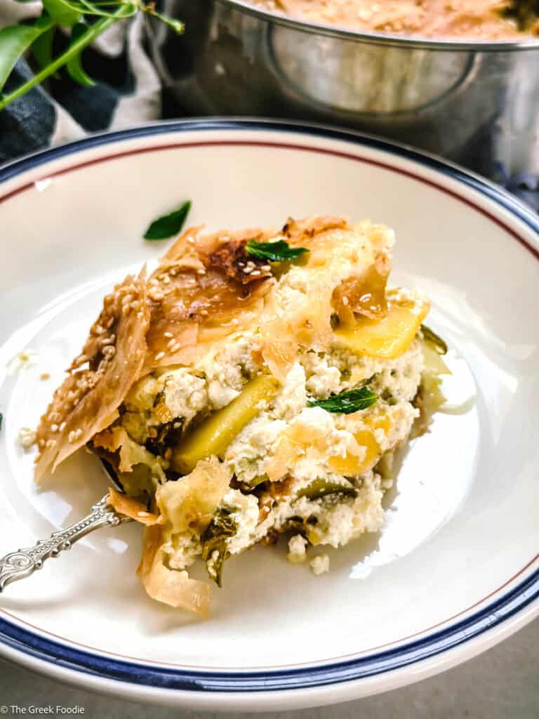 Boureki - Potato & Zucchini Pie - The Greek Foodie
