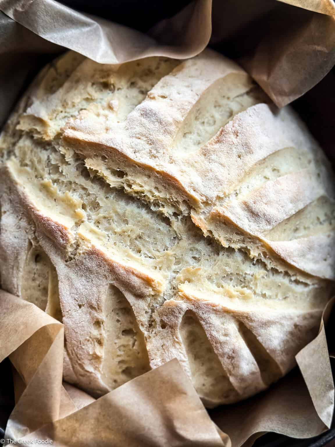 Greek Peasant Bread-Horiatiko Psomi - The Greek Foodie