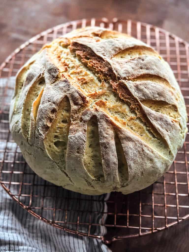 Greek Peasant Bread-Horiatiko Psomi - The Greek Foodie