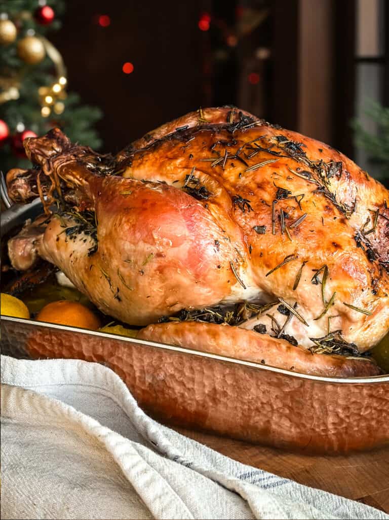 Christmas Turkey with Herb Butter - The Greek Foodie