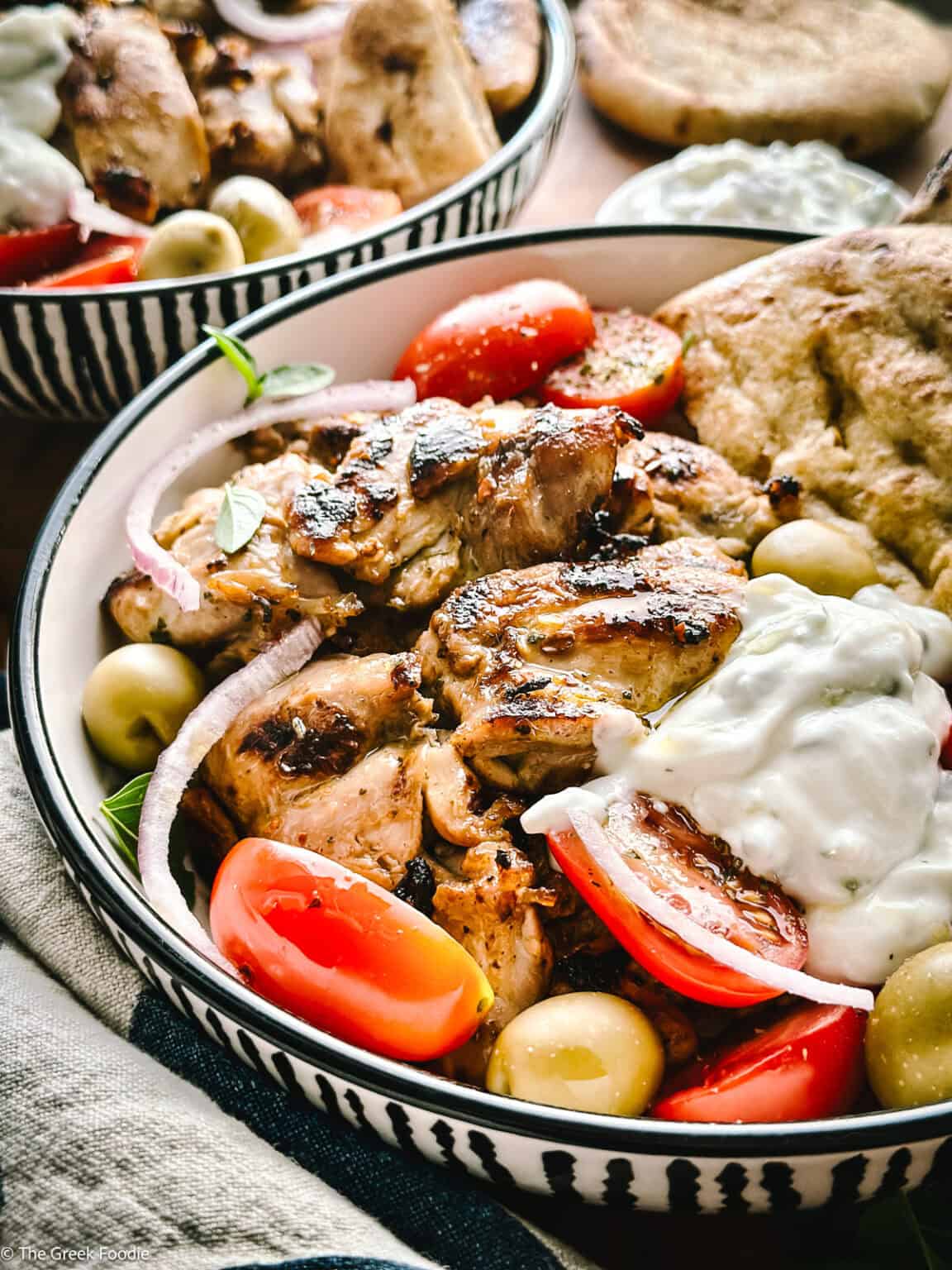 Tzatziki Chicken Bowls - The Greek Foodie