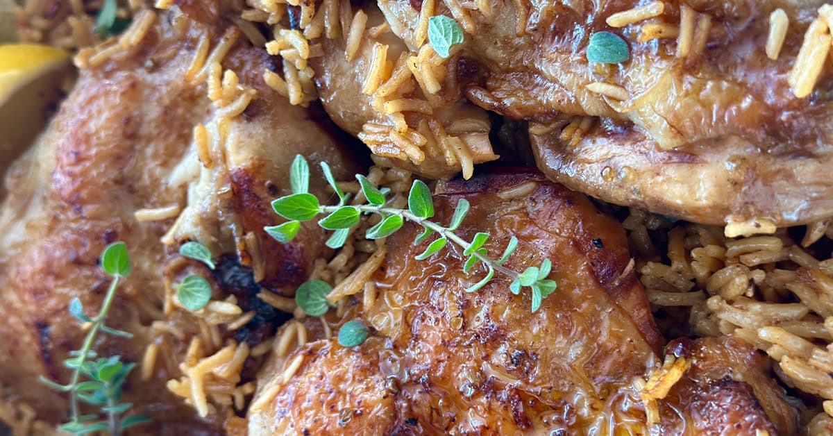 Chicken and Rice - The Greek Foodie