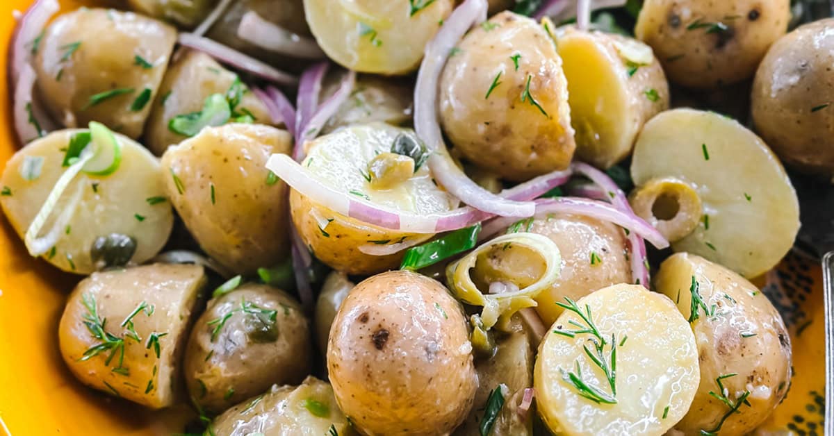 Greek Potato Salad-Patatosalata - The Greek Foodie