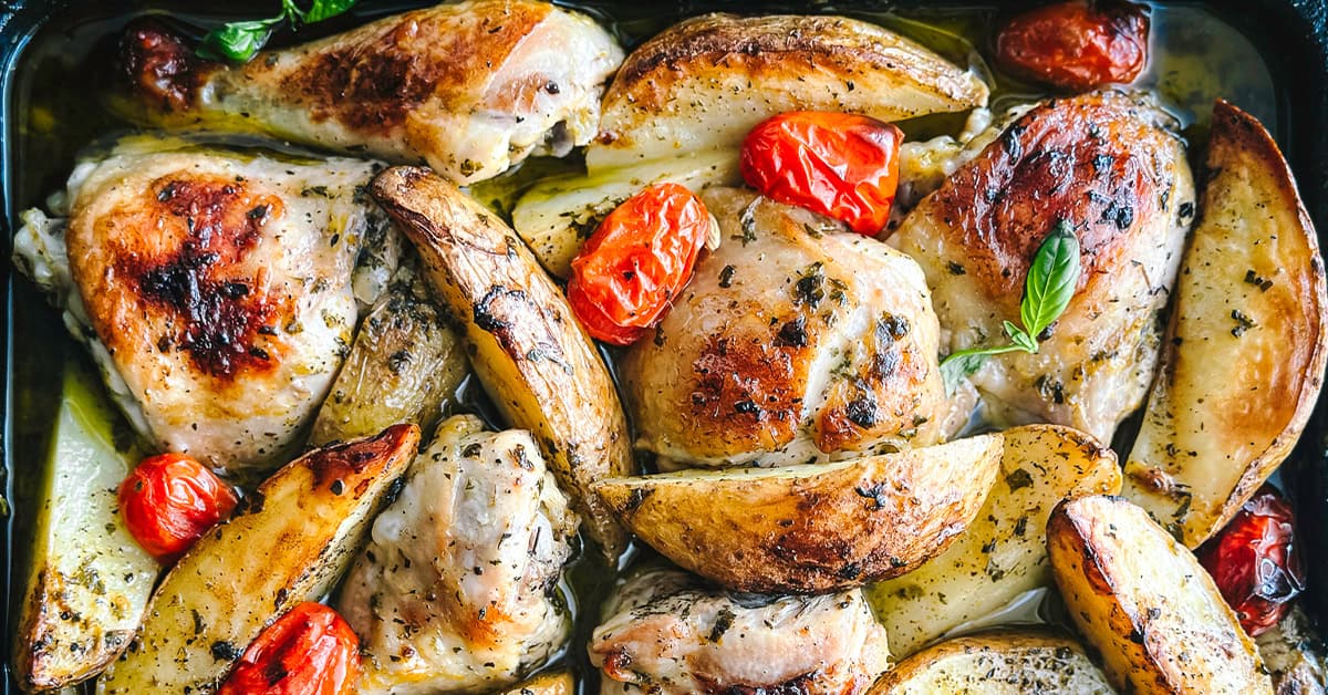 Greek Sheet Pan Chicken - The Greek Foodie