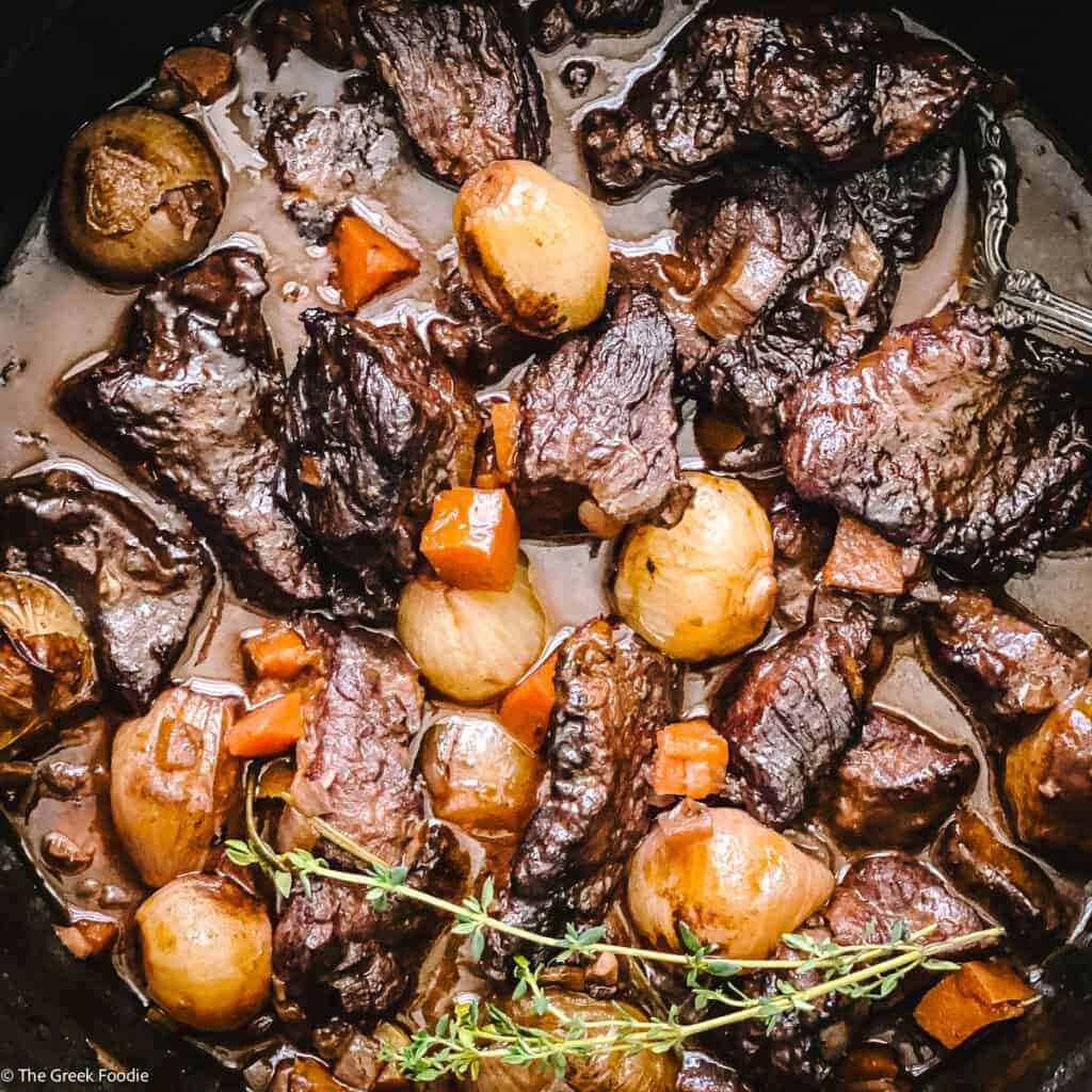 Stifado - Greek Red Wine Beef Stew - The Greek Foodie