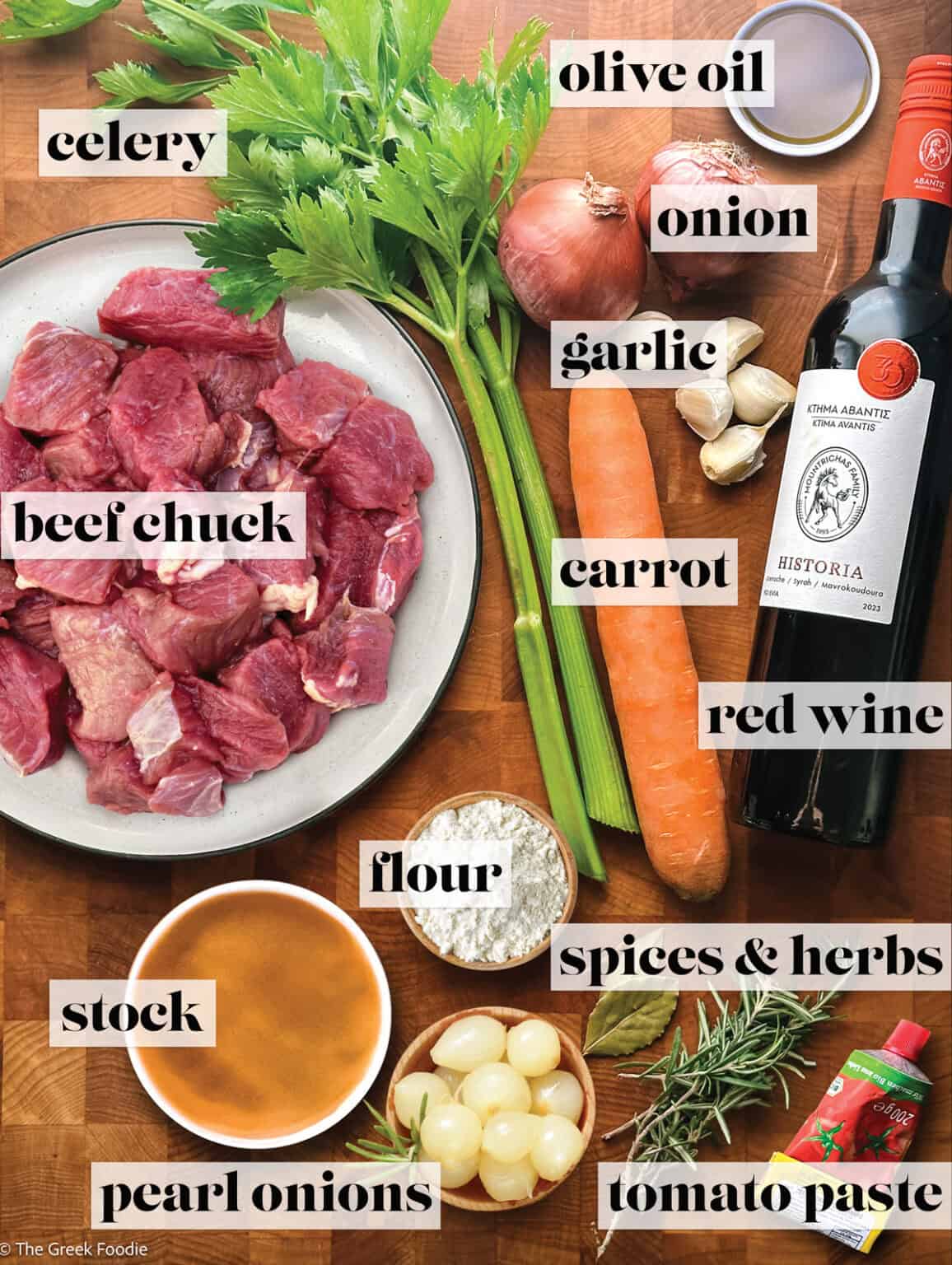 Stifado - Greek Red Wine Beef Stew - The Greek Foodie