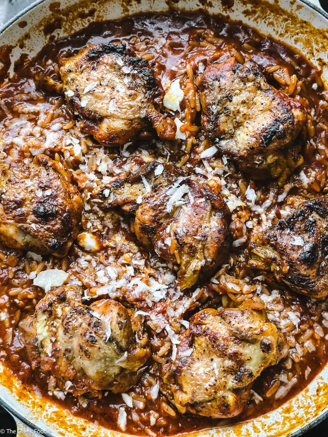 Greek Chicken Orzo-Youvetsi Kotopoulo - The Greek Foodie