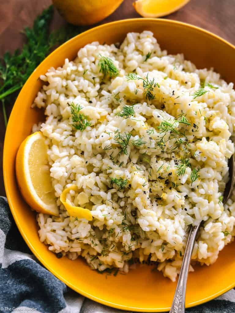 Greek Lemon Rice - The Greek Foodie
