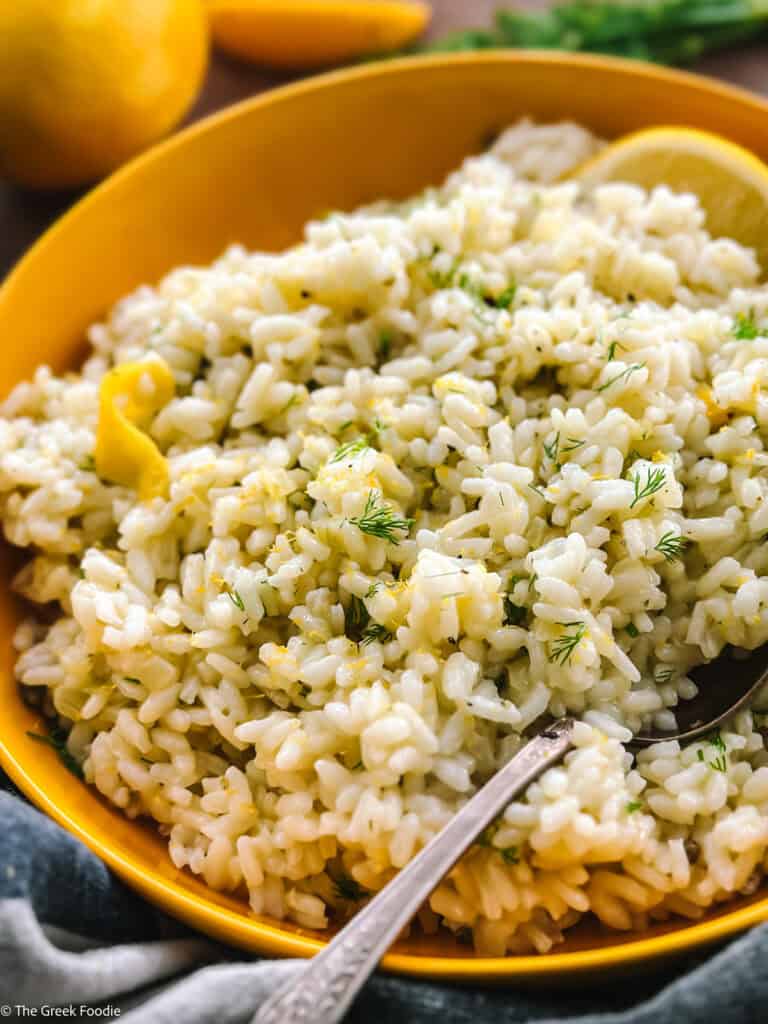 Greek Lemon Rice - The Greek Foodie