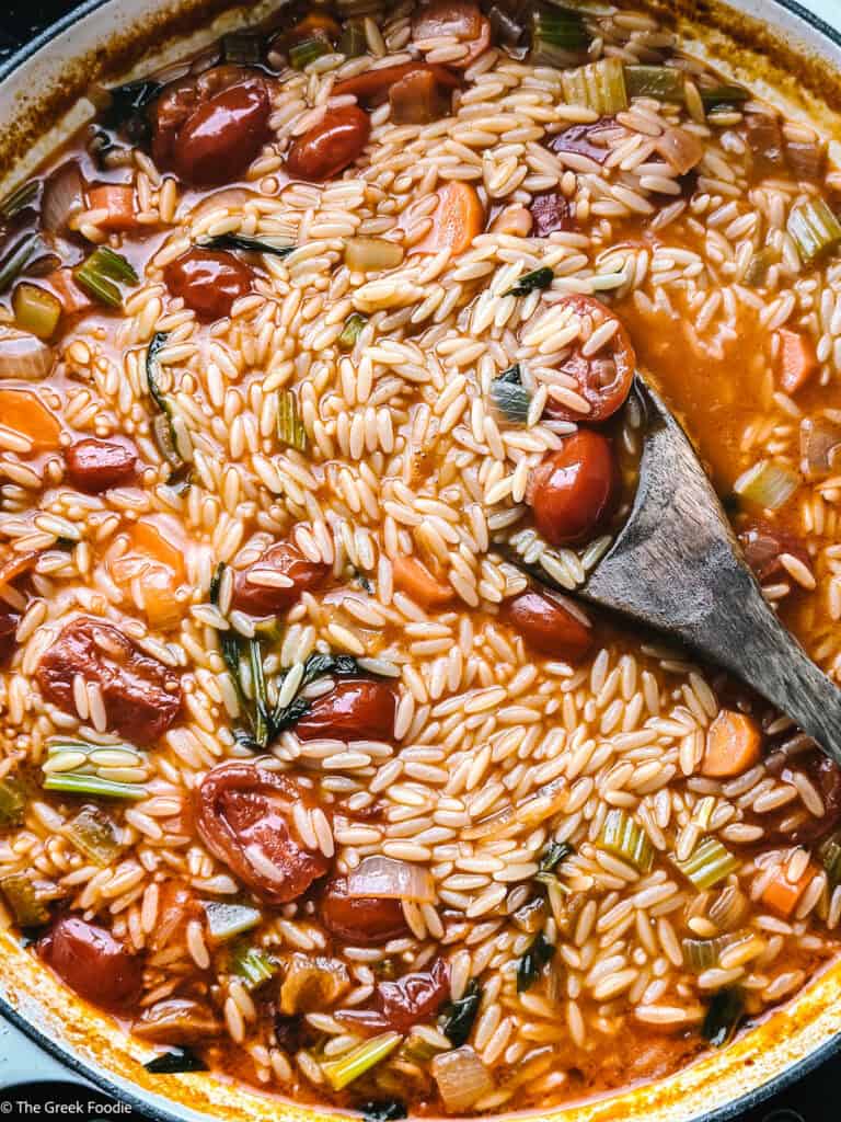 Manestra - Orzo Comfort Food - The Greek Foodie