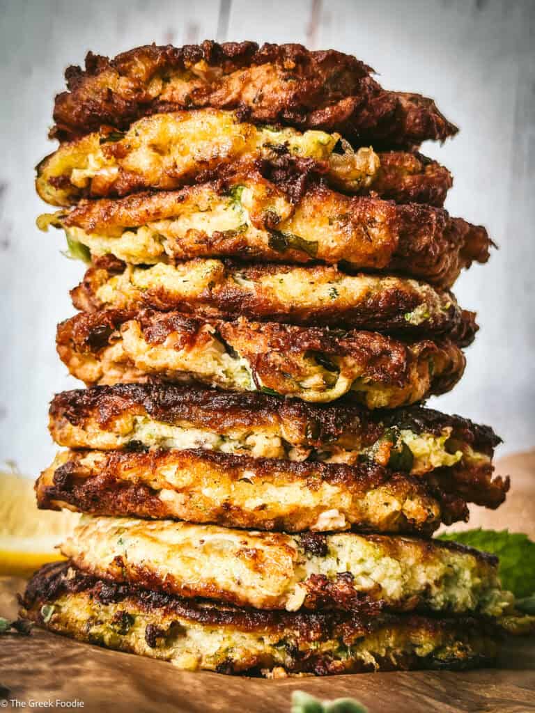 Greek Zucchini Fritters- Kolokithokeftedes - The Greek Foodie - greek ...