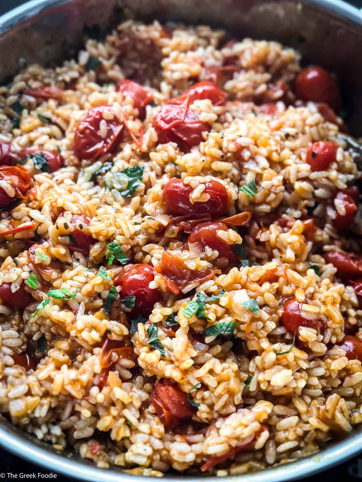 Easy Greek Tomato rice-Ntomatorizo - The Greek Foodie